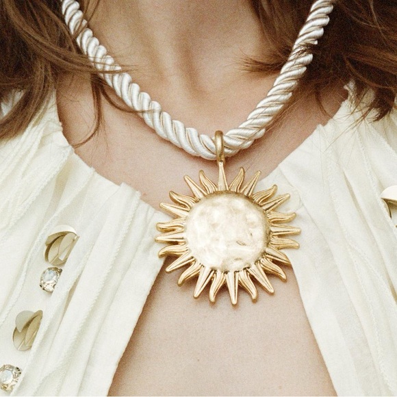 Zara | Jewelry | Nwtzara Sun Cord Necklace | Poshmark